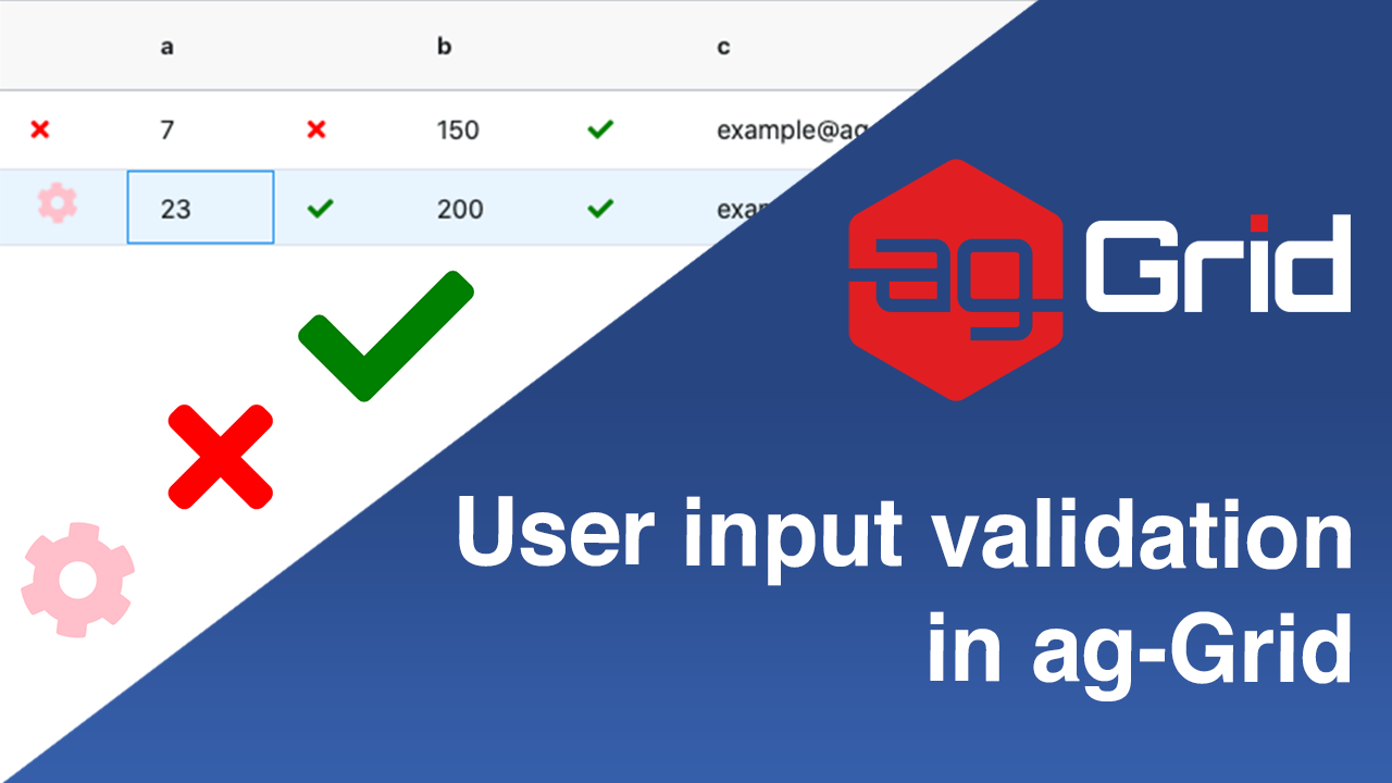 Synchronous and asynchronous input validation with ag-Grid