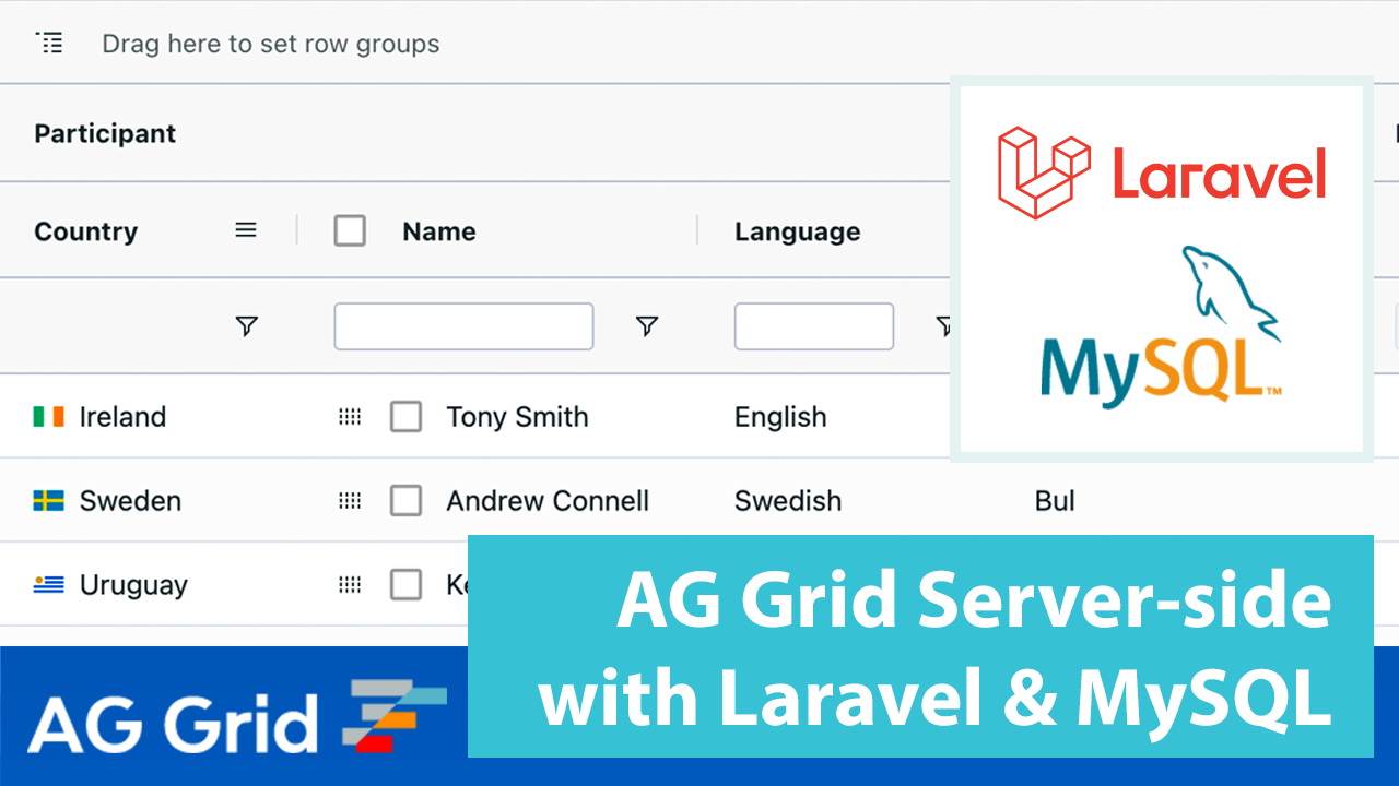 Using Ag Grid Server Side Row Model With Angular Laravel And Mysql