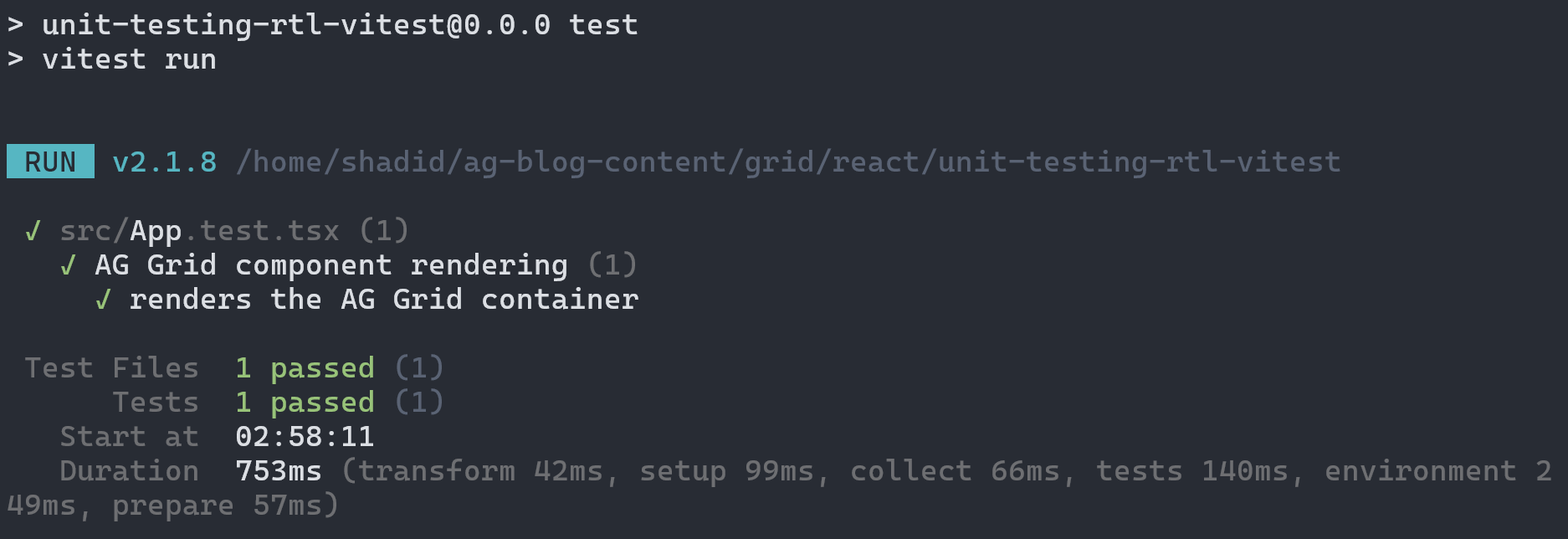 Unit Testing Ag Grid React Tables With React Testing Library And Vitest 5420