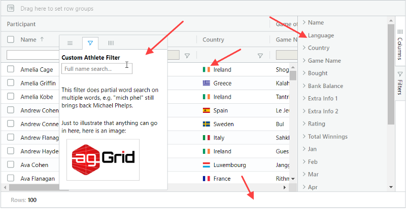 Create Custom React Components For React Data Grid Cell Editing