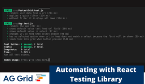 React Data Grid and React Table Examples with AG Grid