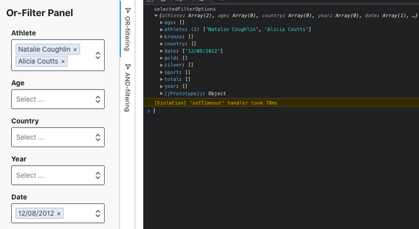 Advanced Filtering in AG Grid using OR-filtering conditions